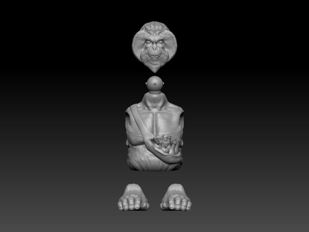 Kit Imperial Apes – Orangutan Druid – BlueInfernoFigures.com